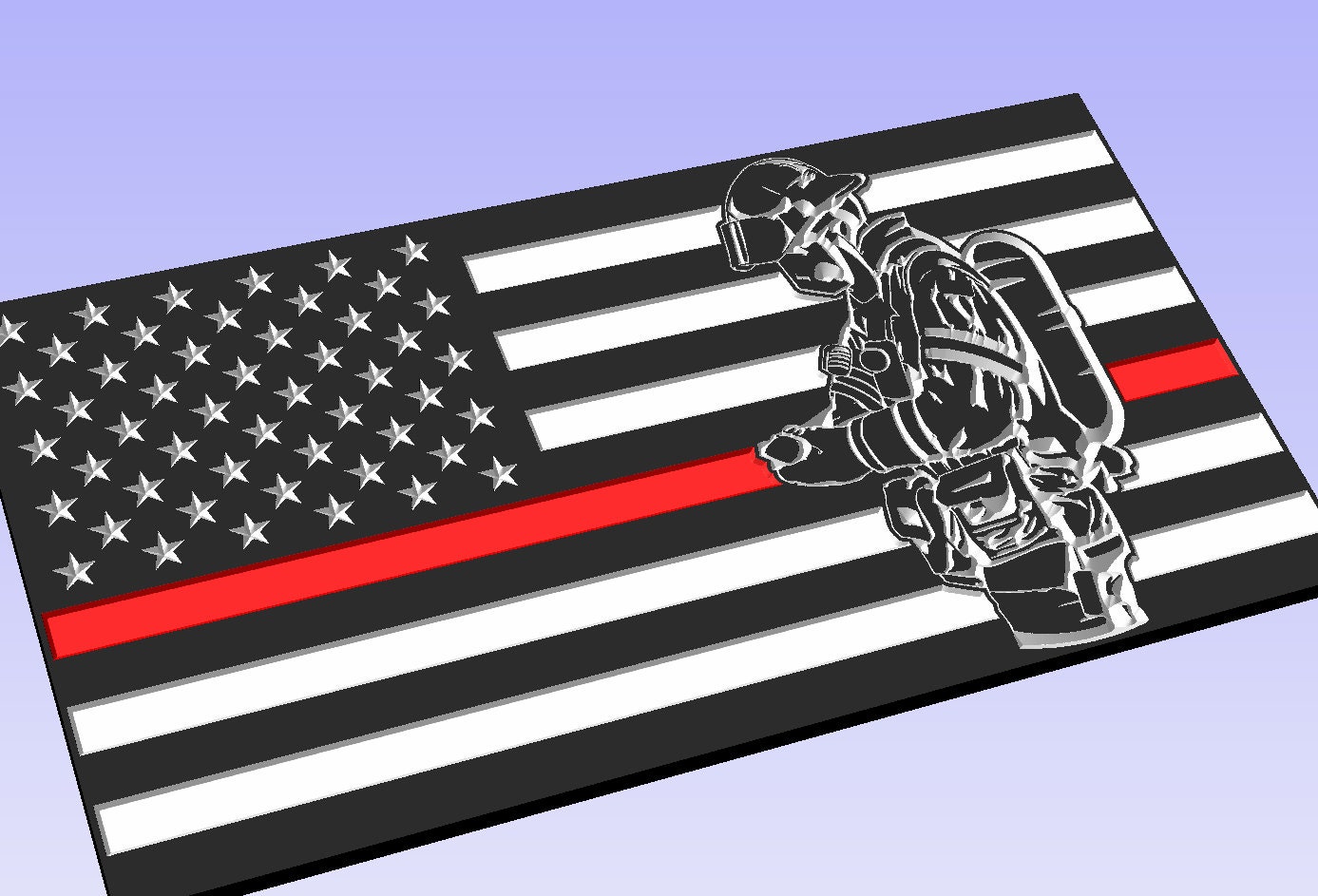 Thin Red Line Firefighter Flag SVG | PNG | JPG - Etsy