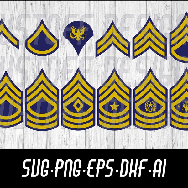 Army Rank Svg - Etsy