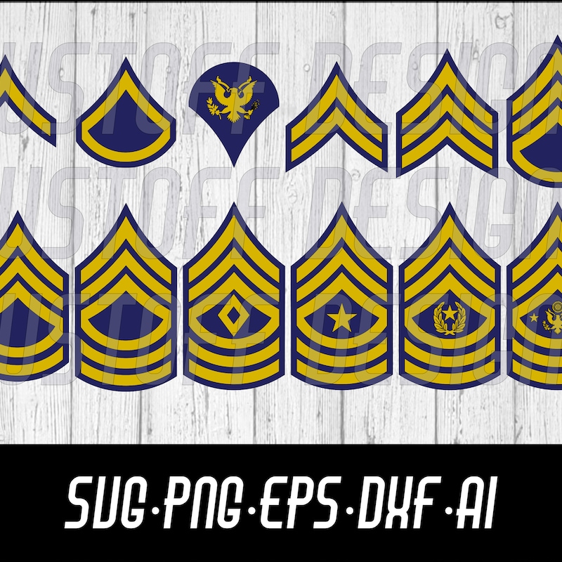 Army Rank Svg - Etsy