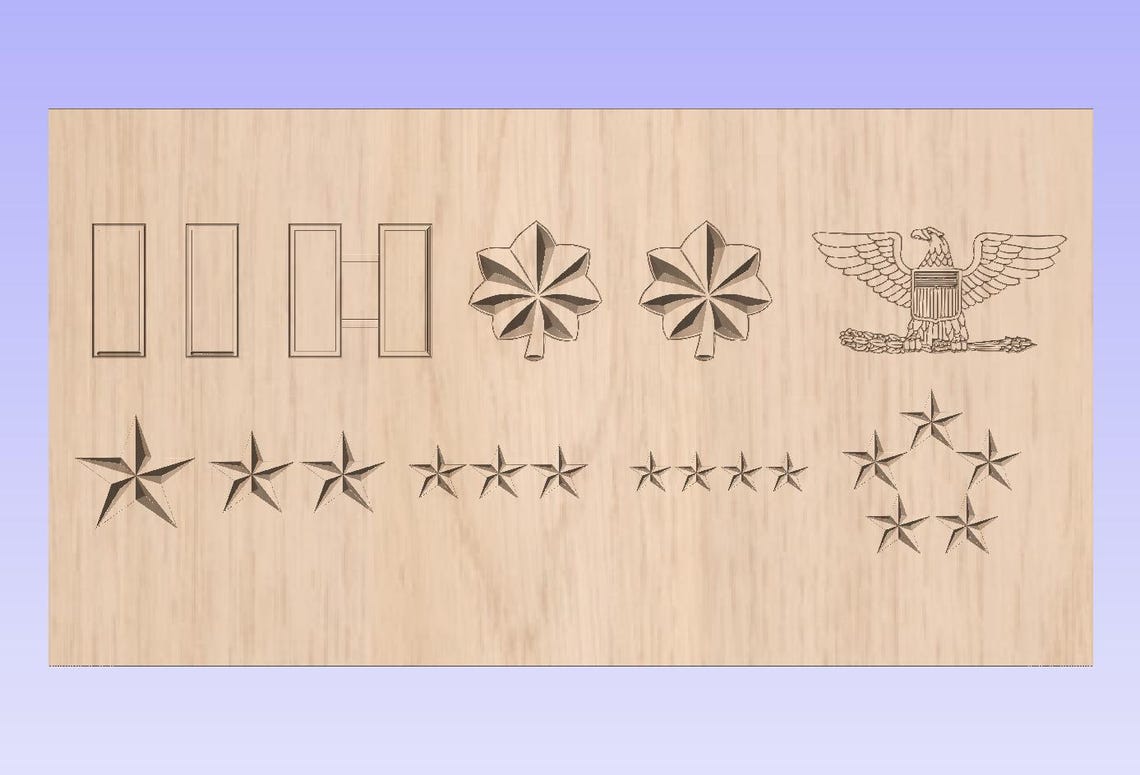 Army Officer Ranks SVG | PNG | AI | High Quality - Etsy