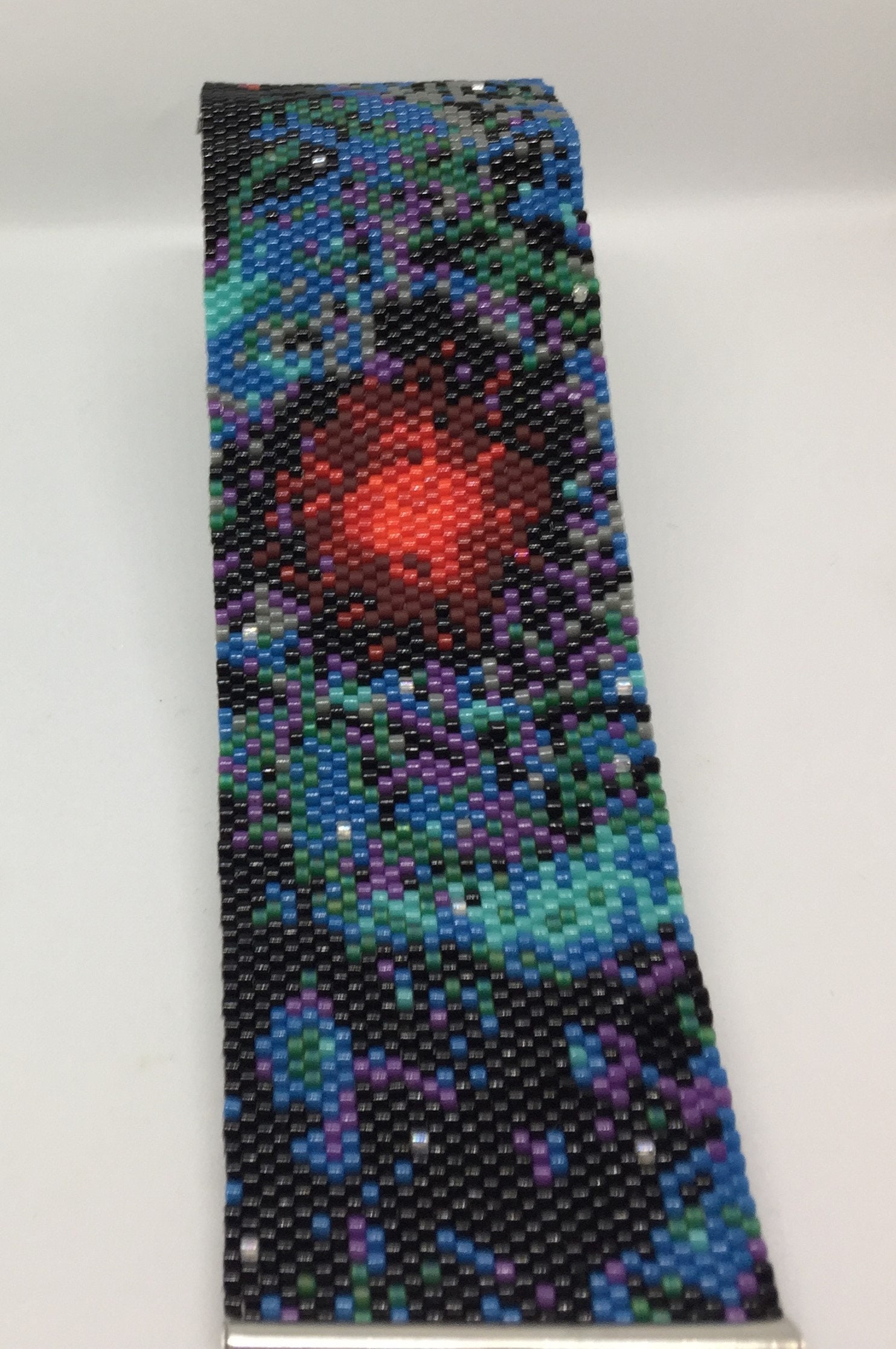 Red Nebula, Space, Peyote Bead Pattern, Bracelet Bangle Cuff Bookmark ...