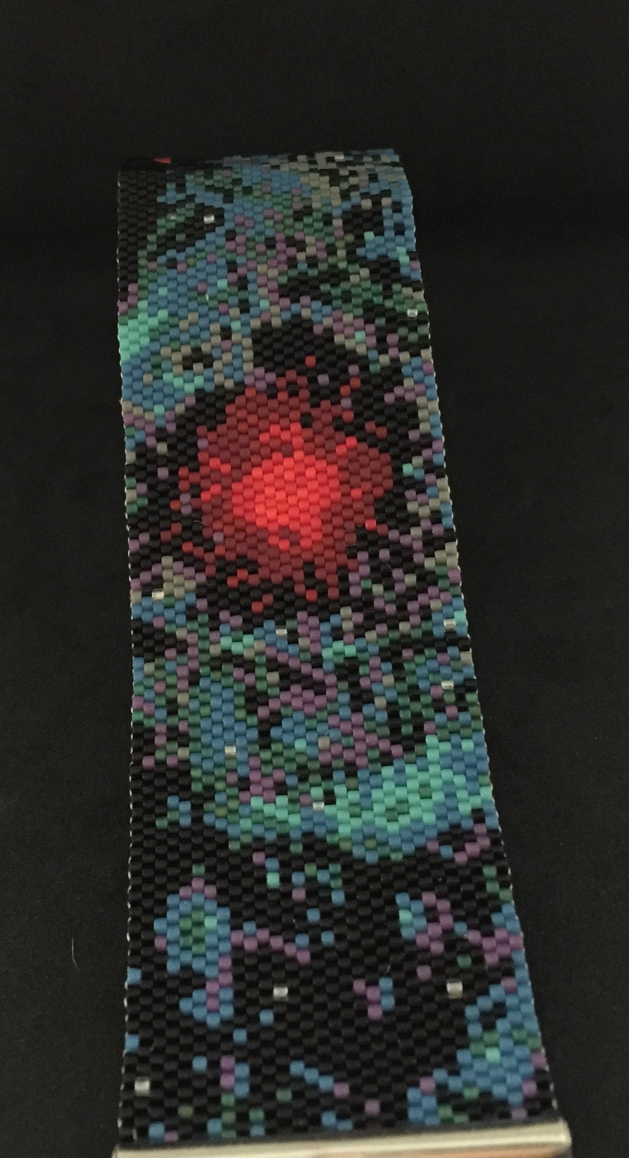 Red Nebula, Space, Peyote Bead Pattern, Bracelet Bangle Cuff Bookmark ...