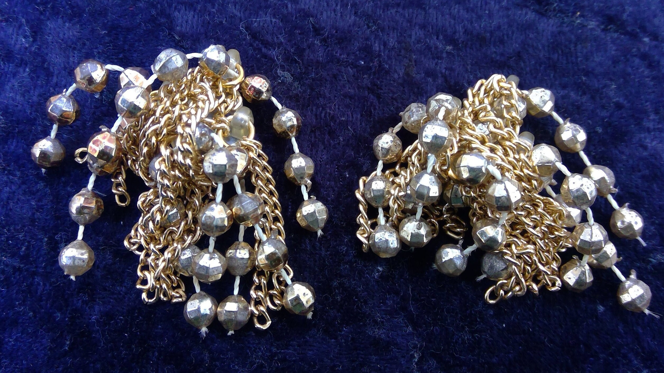 Golden Bib Necklace and Clip on Earrings Set - Etsy Australia