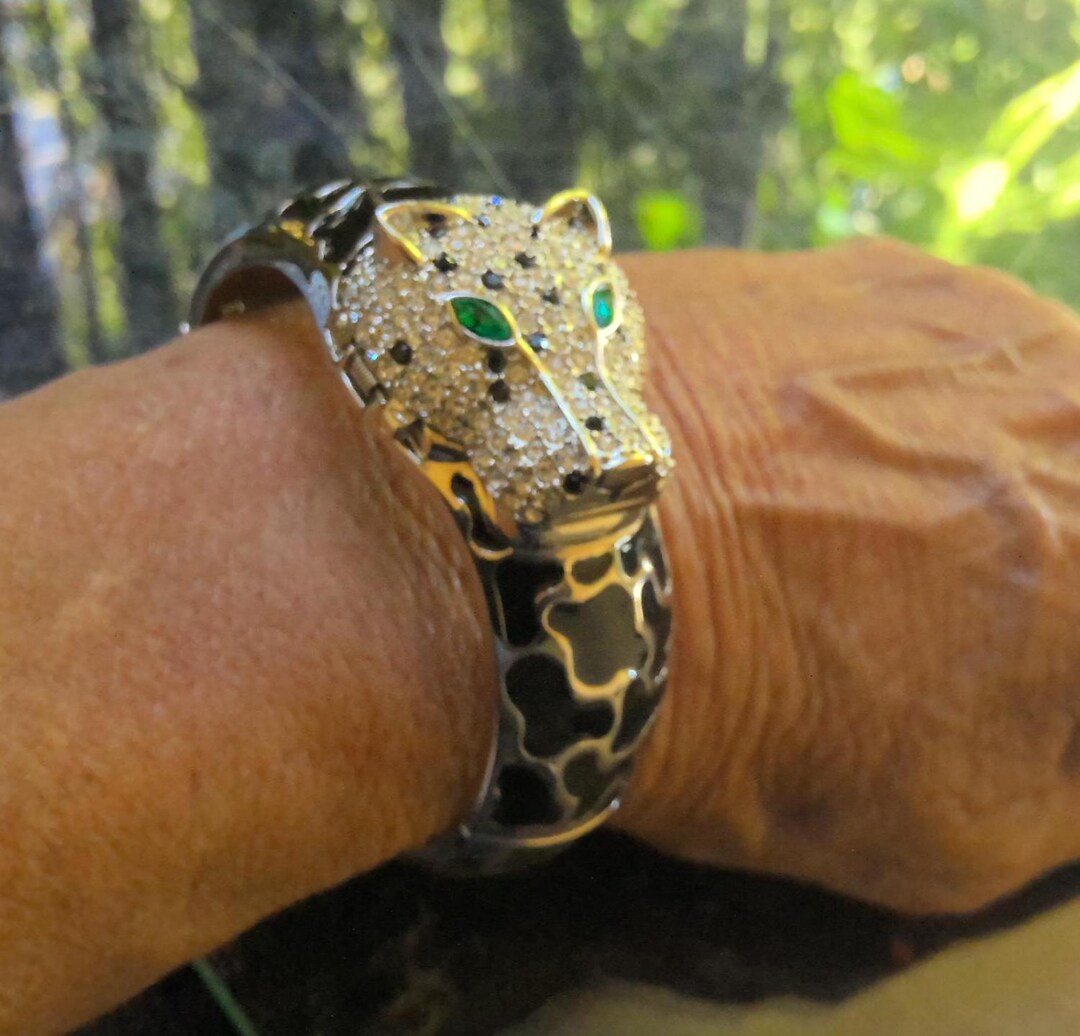 Leopard Cat Adrienne Limited Edition Clamper Secret Watch , Bracelet - Etsy