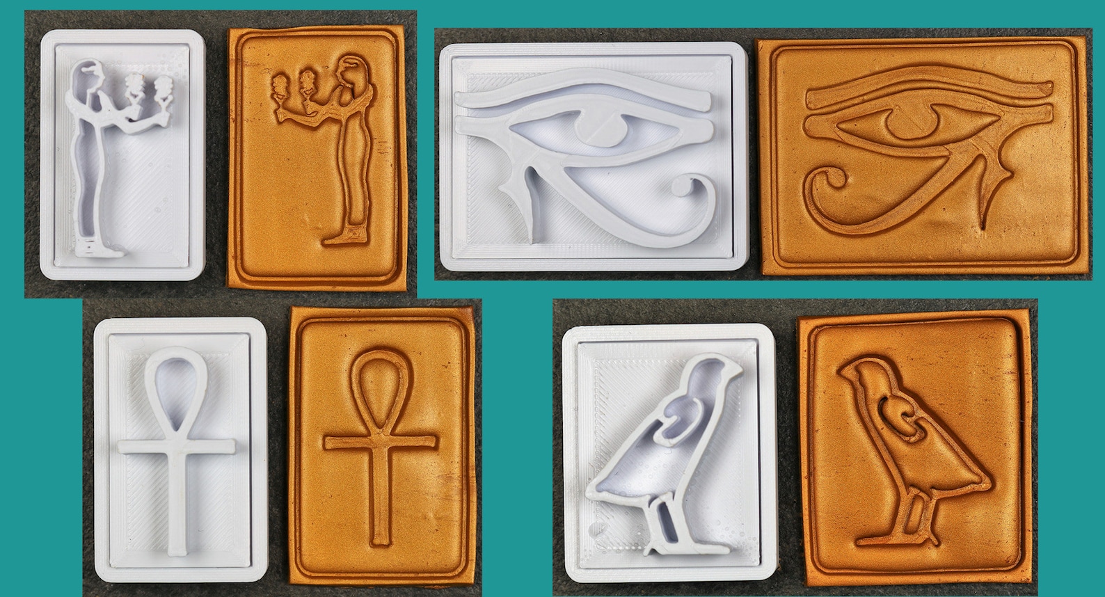 Egyptian Hieroglyphs PLA Stamps for Polymer Clay - Etsy
