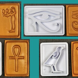 Egyptian Hieroglyphs , PLA Stamps for Polymer Clay #polymerclaytamps, # ...