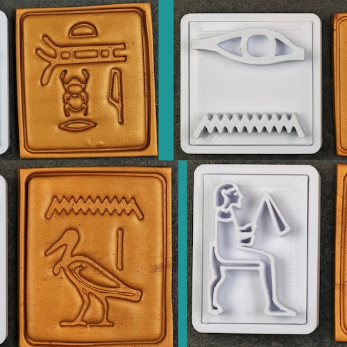 Egyptian Hieroglyphs PLA Stamps for Polymer Clay - Etsy