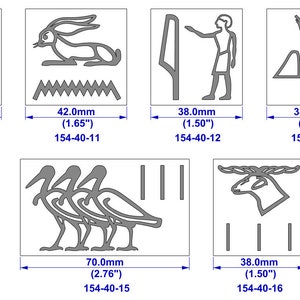 Egyptian Hieroglyphs , PLA Stamps for Polymer Clay #polymerclaytamps, # ...