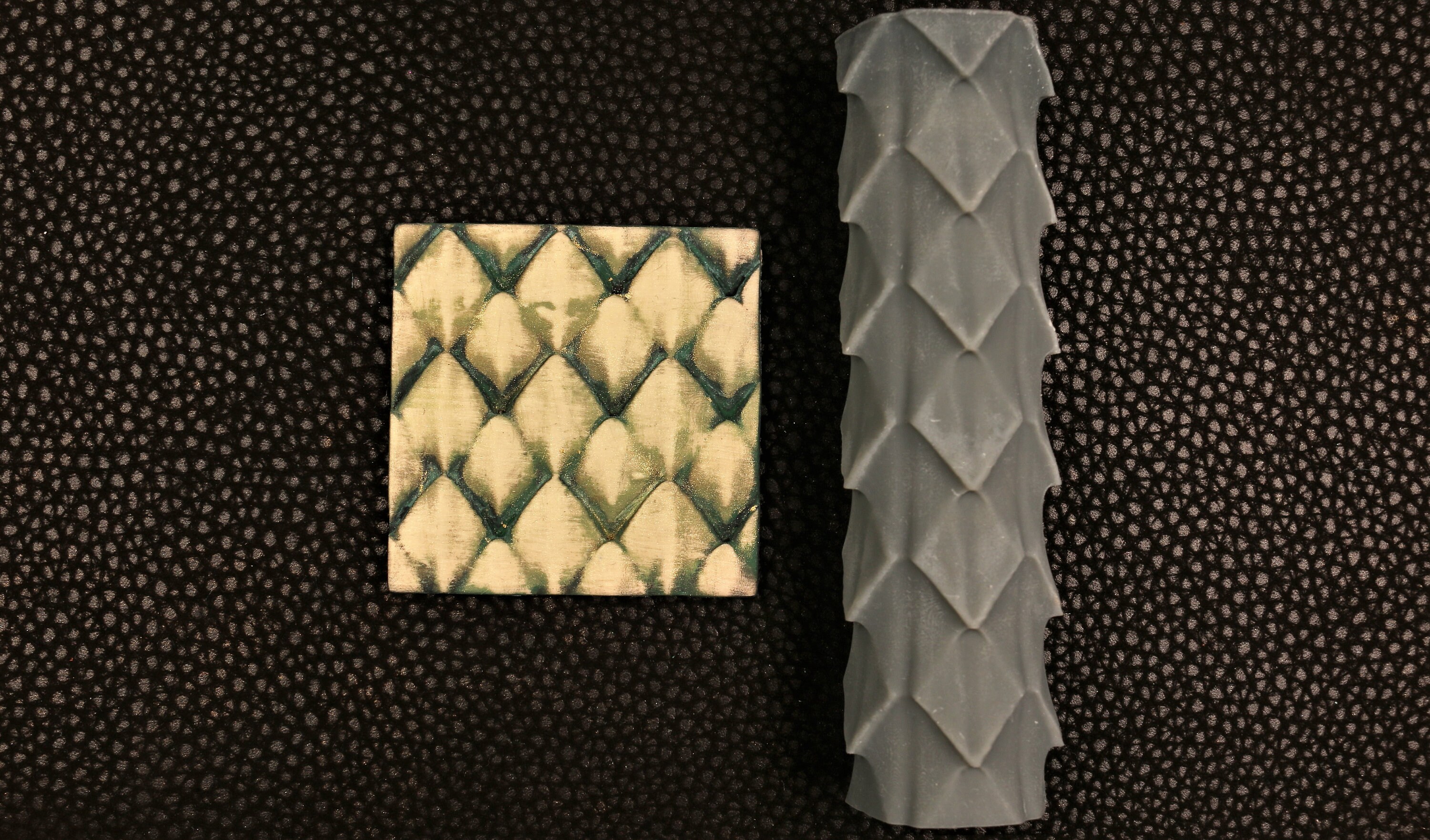 Dragon Scales Texture Roller, 3D Resin Printed for Polymer Clay (4"x1 ...