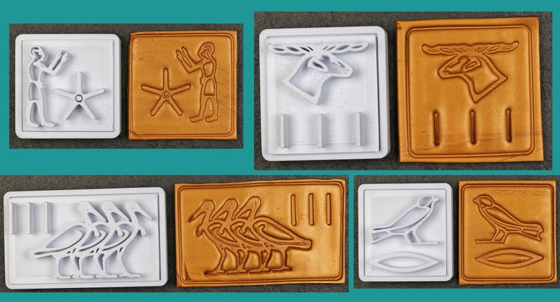 Egyptian Hieroglyphs , PLA Stamps for Polymer Clay #polymerclaytamps, # ...
