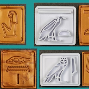 Egyptian Hieroglyphs , PLA Stamps for Polymer Clay #polymerclaytamps, # ...