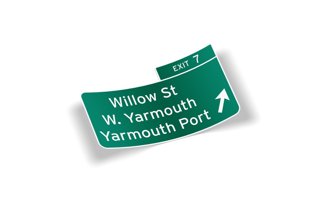 Route 6 Old Exit 7 Cape Cod Vinyl Sticker - 5 Inch Outdoor Waterproof ...