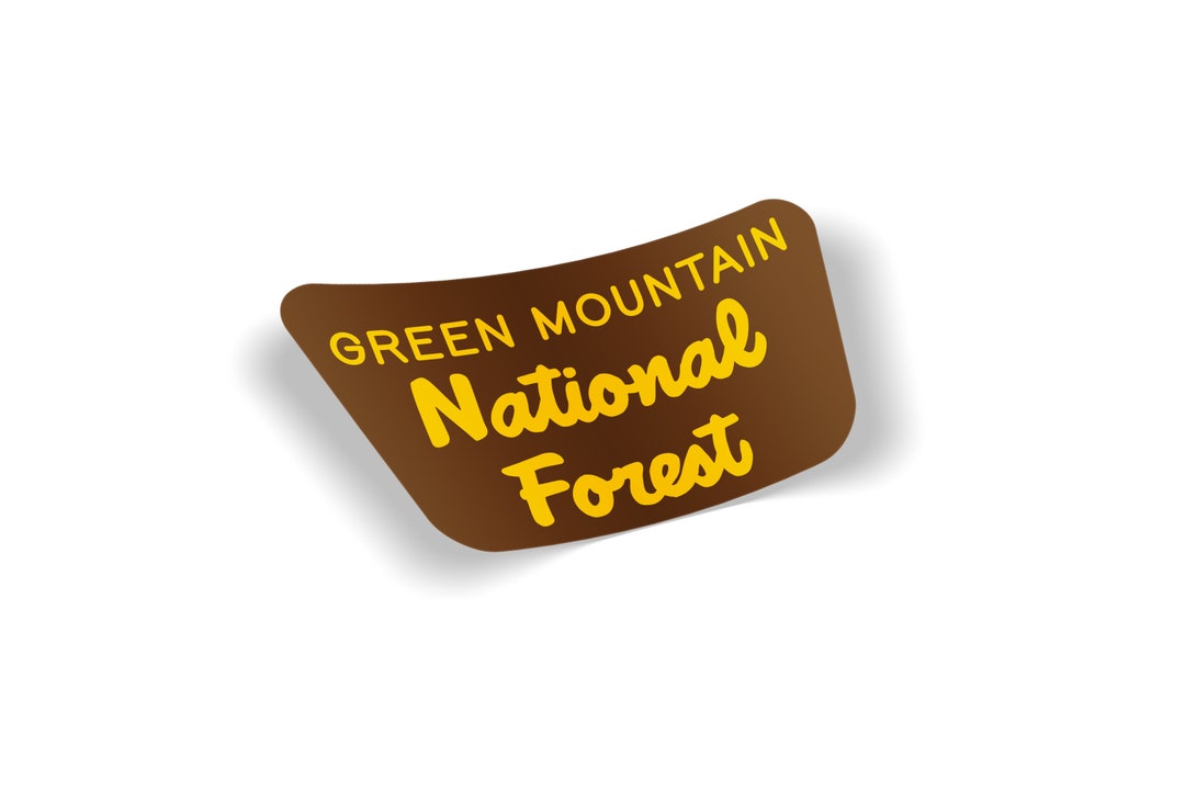 Green Mountain National Forest Entrance Sign Waterproof Vinyl Bumper ...