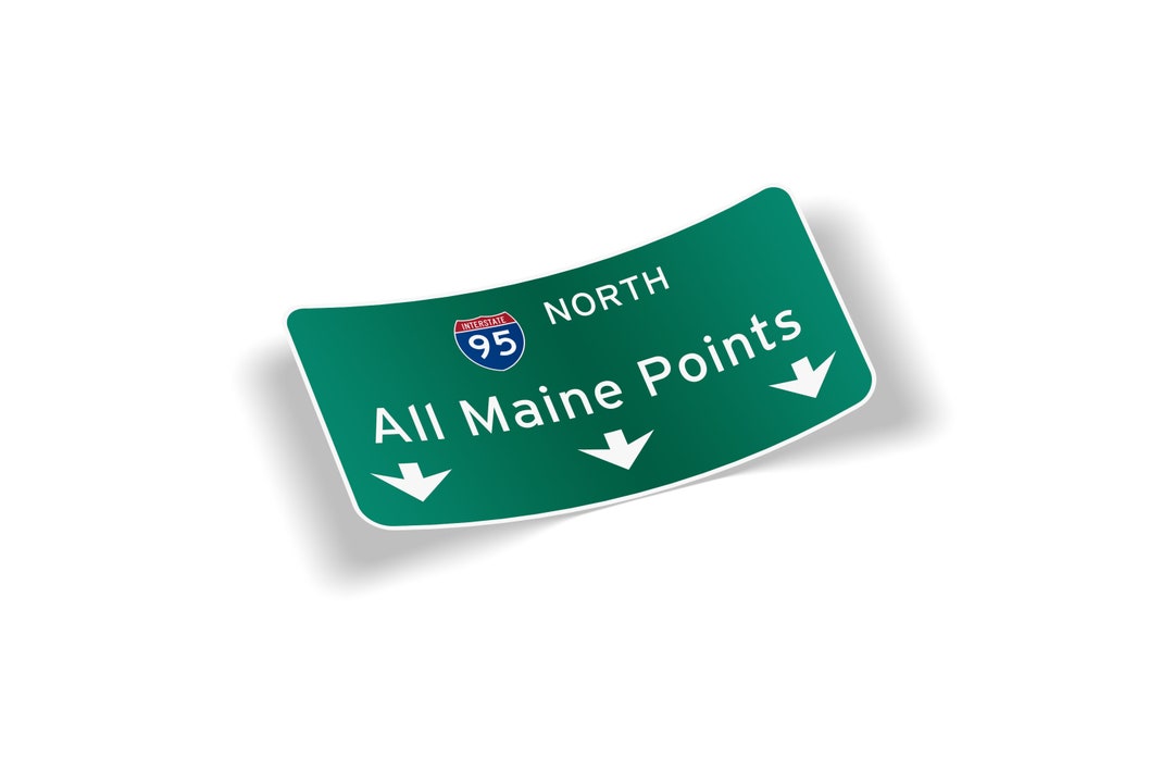 All Maine Points I95 Vinyl Sticker - Outdoor Waterproof Car Van Truck ...
