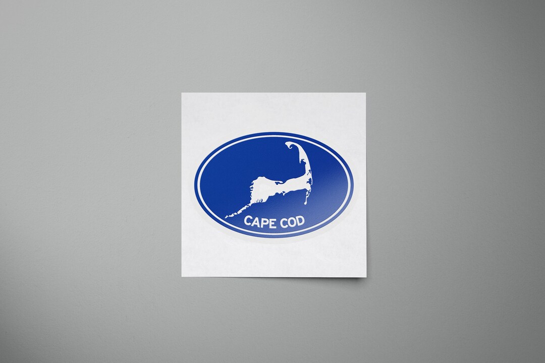 Cape Cod Euro Waterproof Vinyl Bumper Sticker - 6x4 Inches With a Range ...