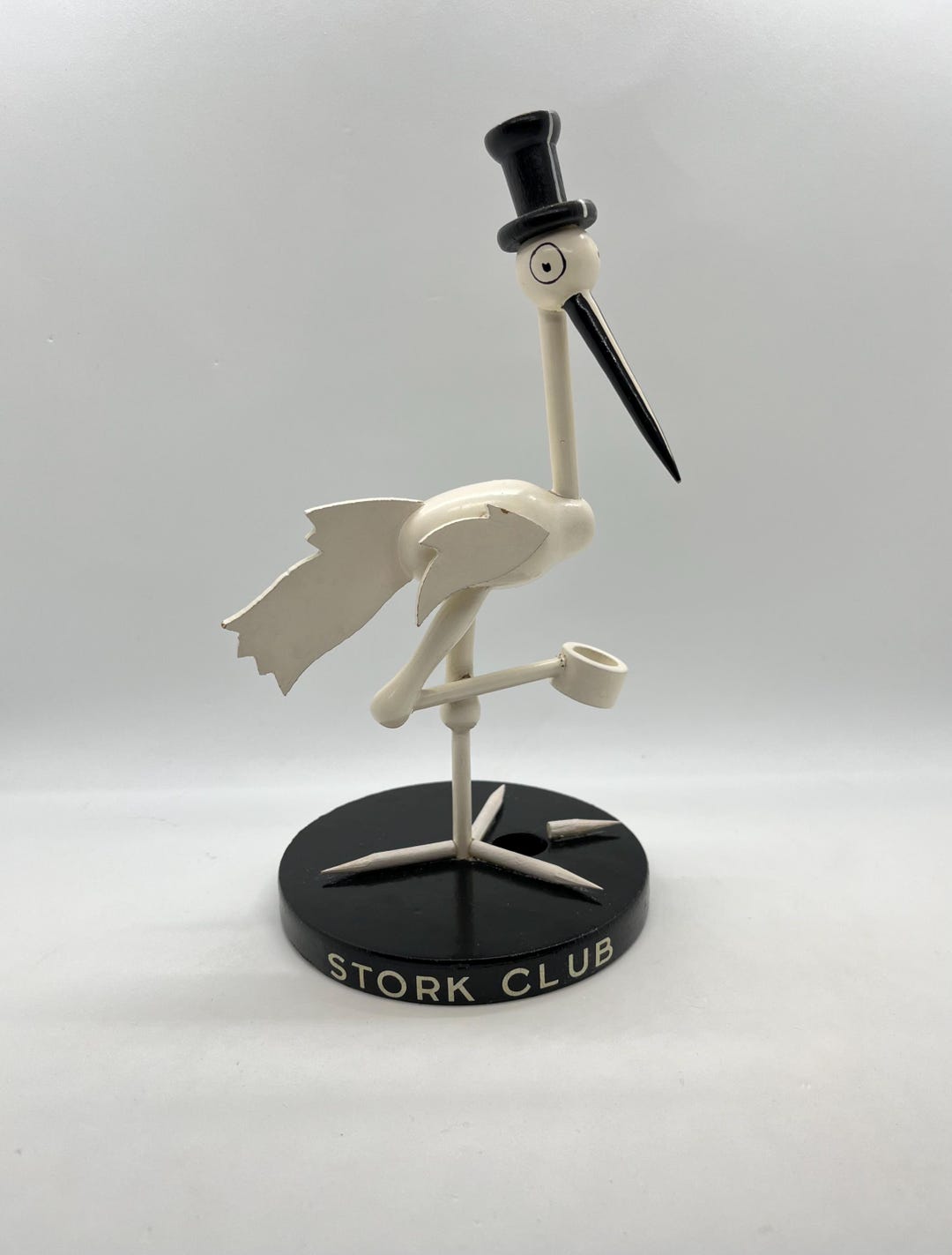 1940's Wooden Stork Table Bud Vase Holder From the Stork Club Night ...