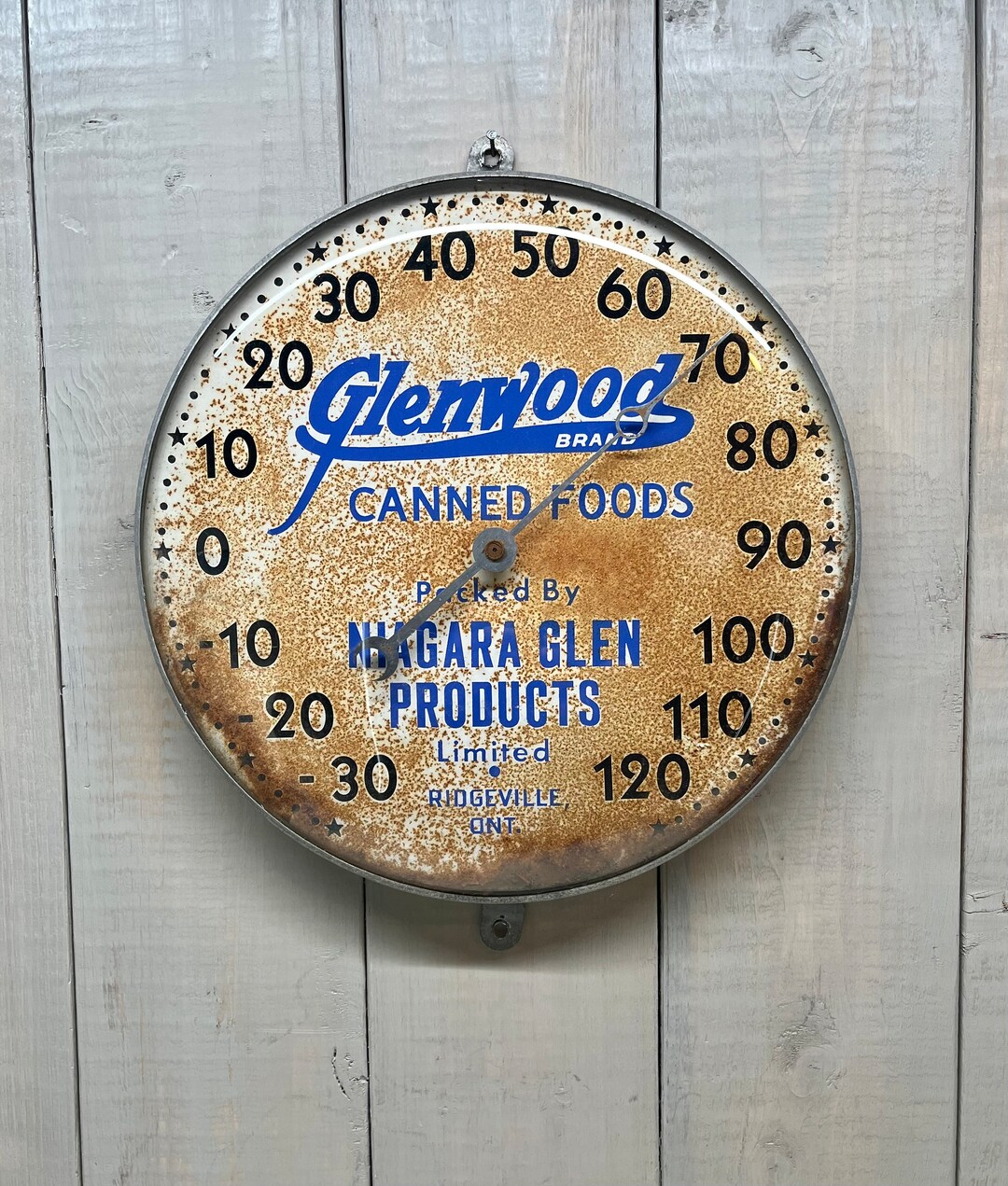 Vintage Advertising 12 Inch Round Wall Thermometer - Etsy