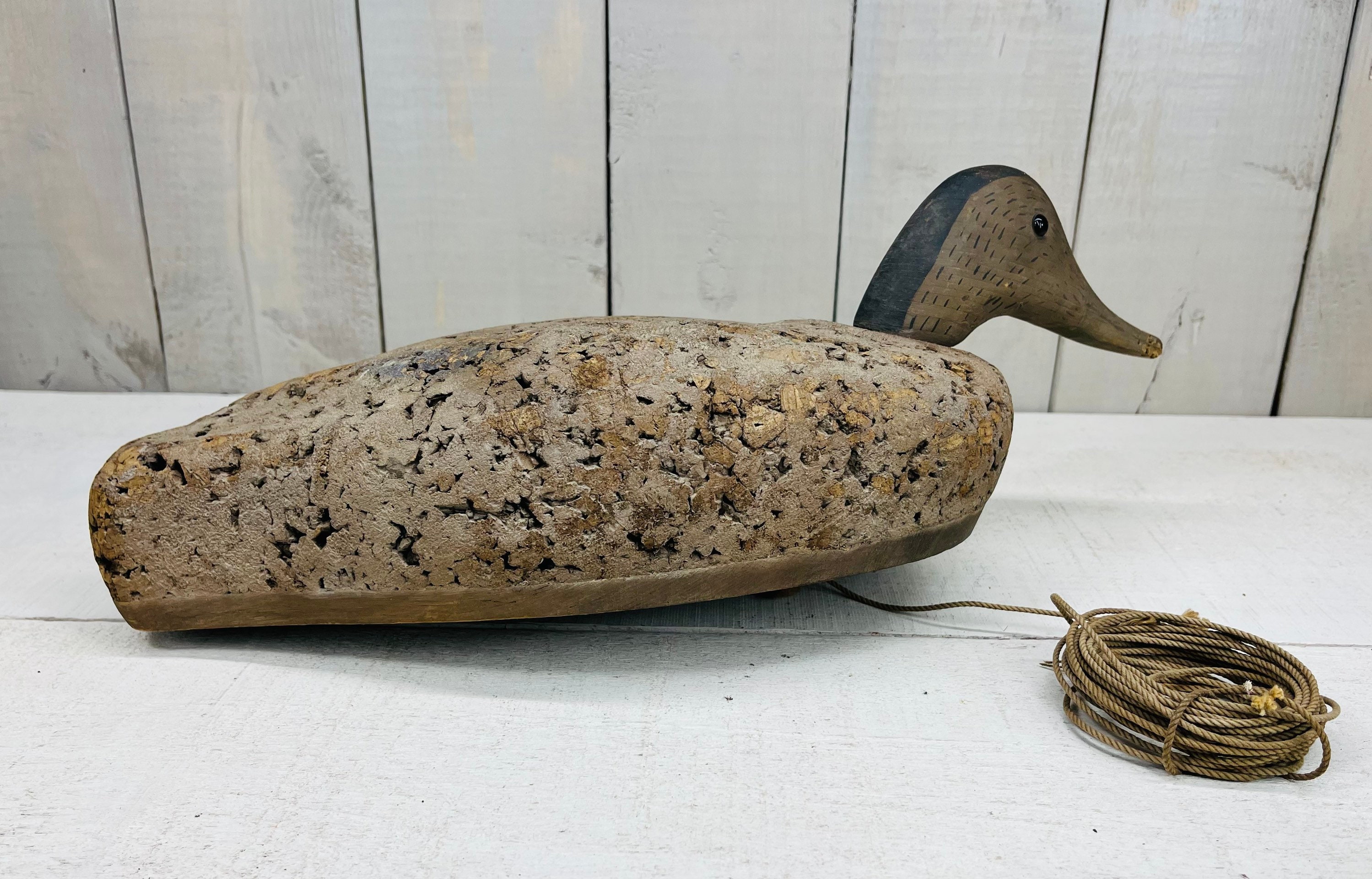Vintage Cork Body Duck Decoy / 1950's Tux Dux, Madison, Connecticut ...