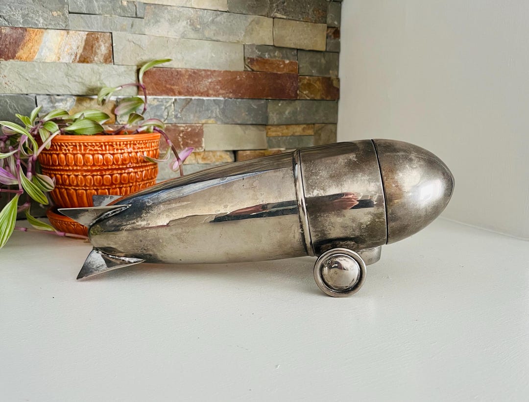 Vintage Silver Plate Zeppelin / Airship Cocktail Shaker - Etsy