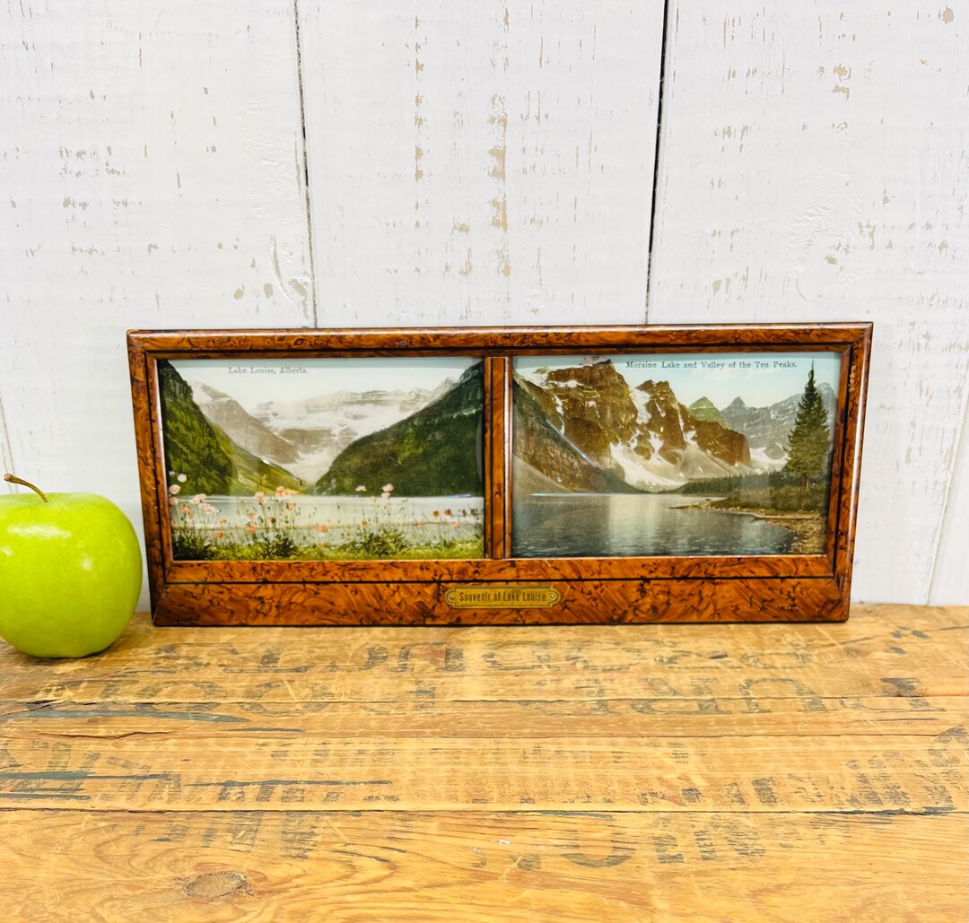 1930's Framed Banff National Park / Lake Louise Souvenir, Alberta ...