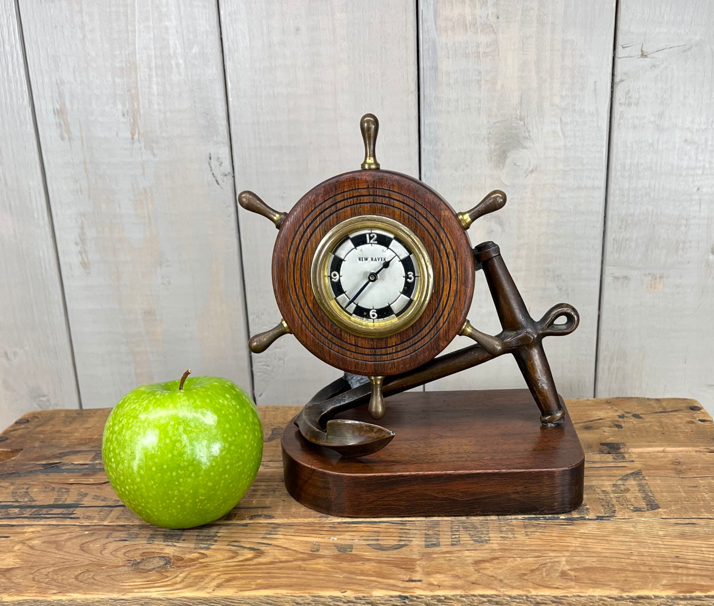 Antique New Haven Nautical Desk Clock - Etsy