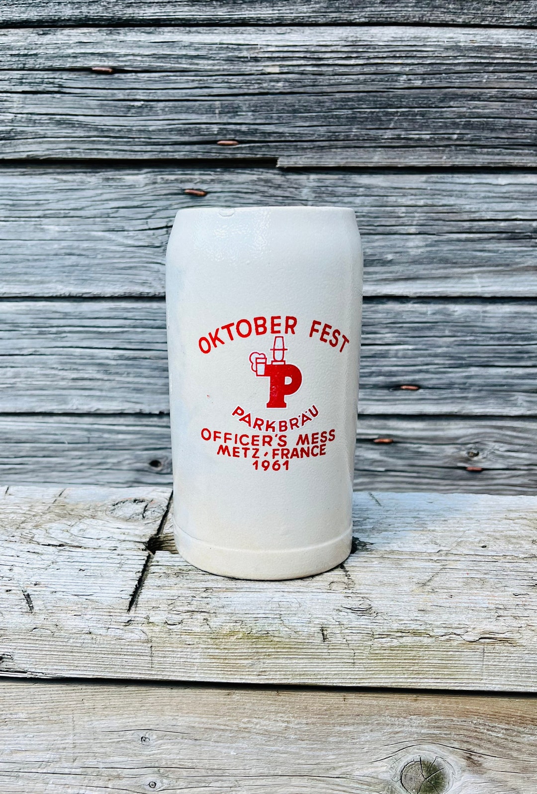 Vintage Parkbrau Oktober Fest Beer Stein / Stoneware Pottery Tankard ...
