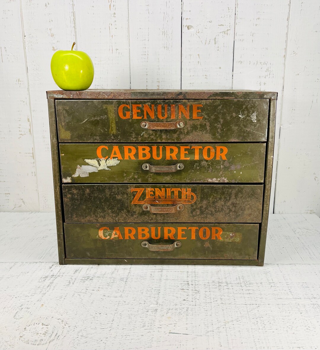 Vintage Zenith Metal 4 Drawer Auto Parts Cabinet - Etsy