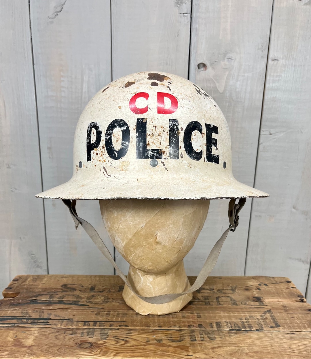 Vintage 1940s Civil Defence Helmet / WWII Era Office of Civil Defence ...