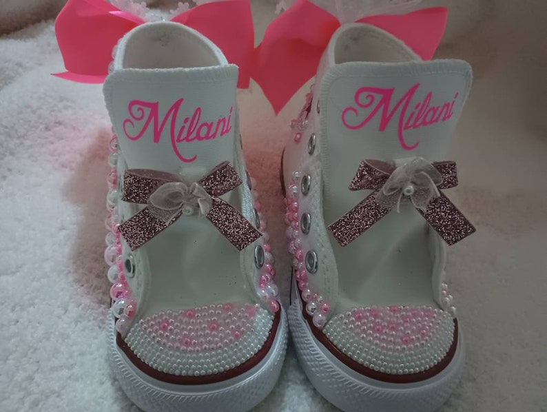 Pink and White Cartoon Animation, Ribbons, Baby/toddler Shoes - Etsy