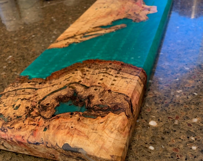 SOLD Custom Green/burl Wood 2 Track Cribbage Board - Etsy