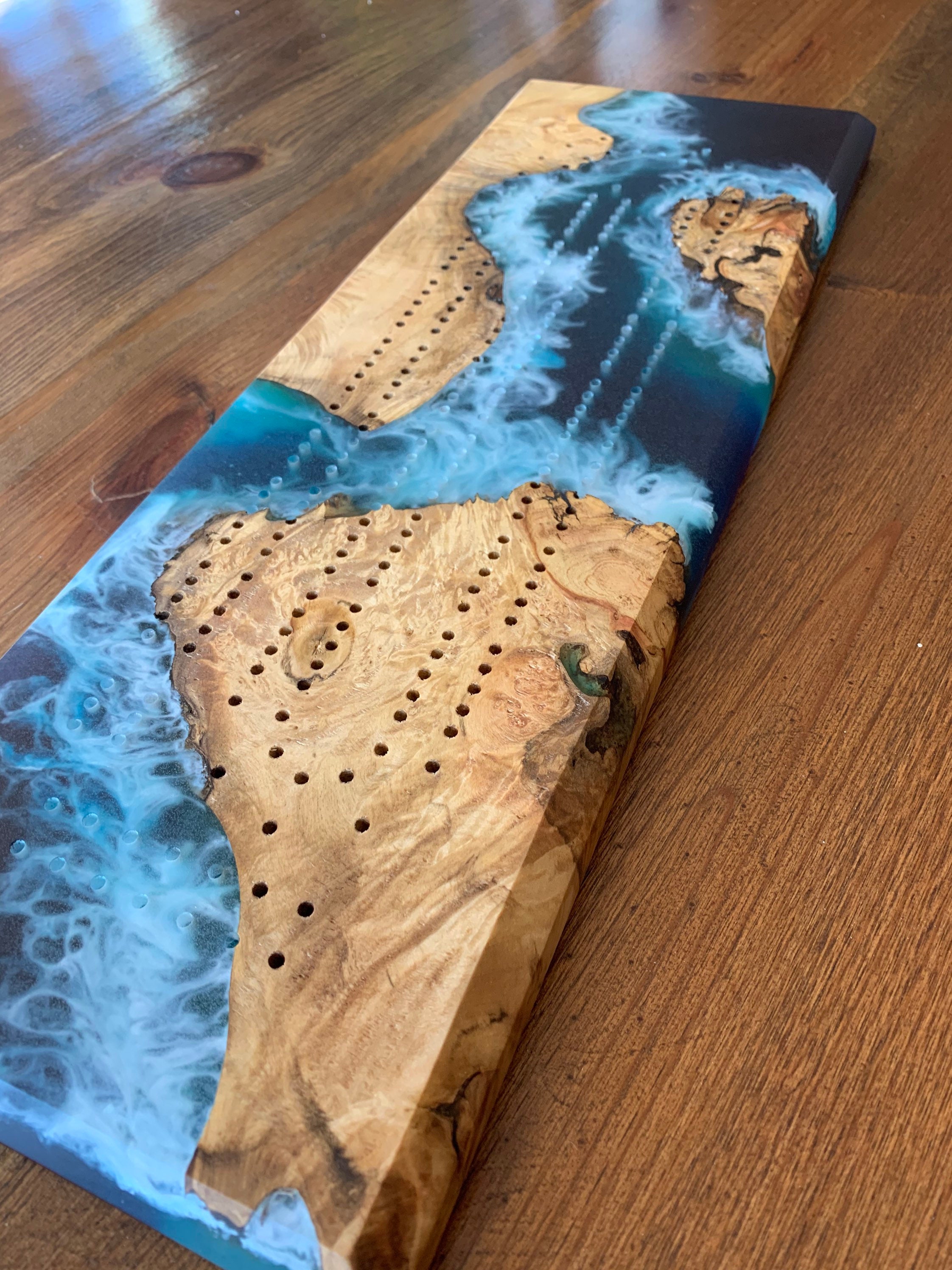 Custom Ocean Cribbage Board - Etsy