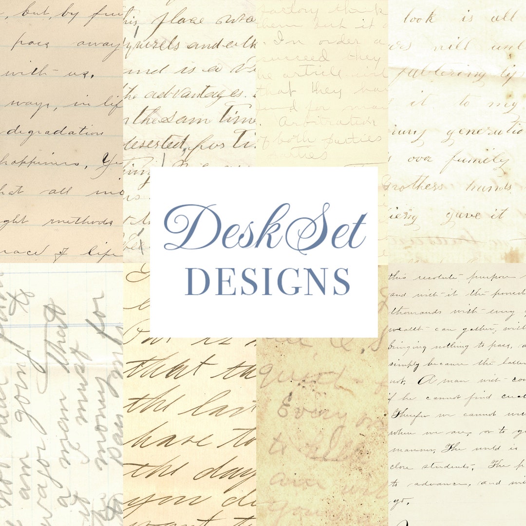 Vintage Script Papers,old Handwriting Antique Script Ephemera,digital ...