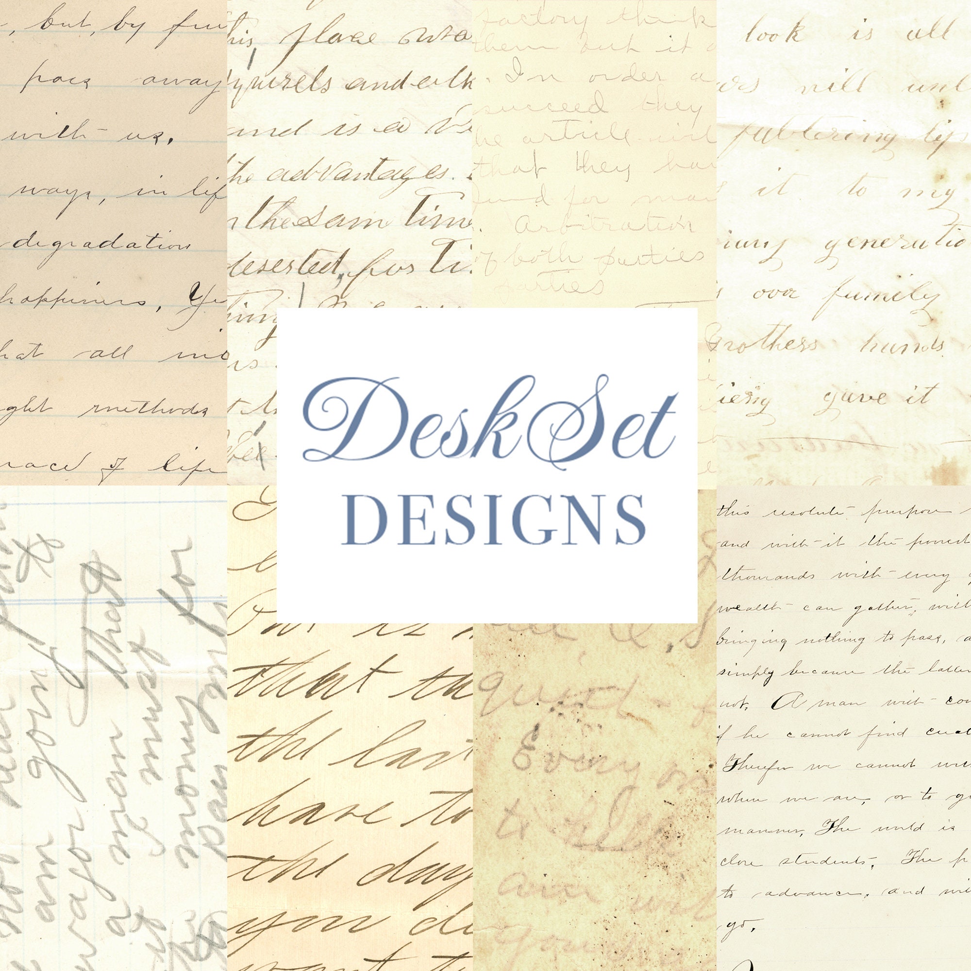 Vintage Script Papers,old Handwriting Antique Script Ephemera,digital ...