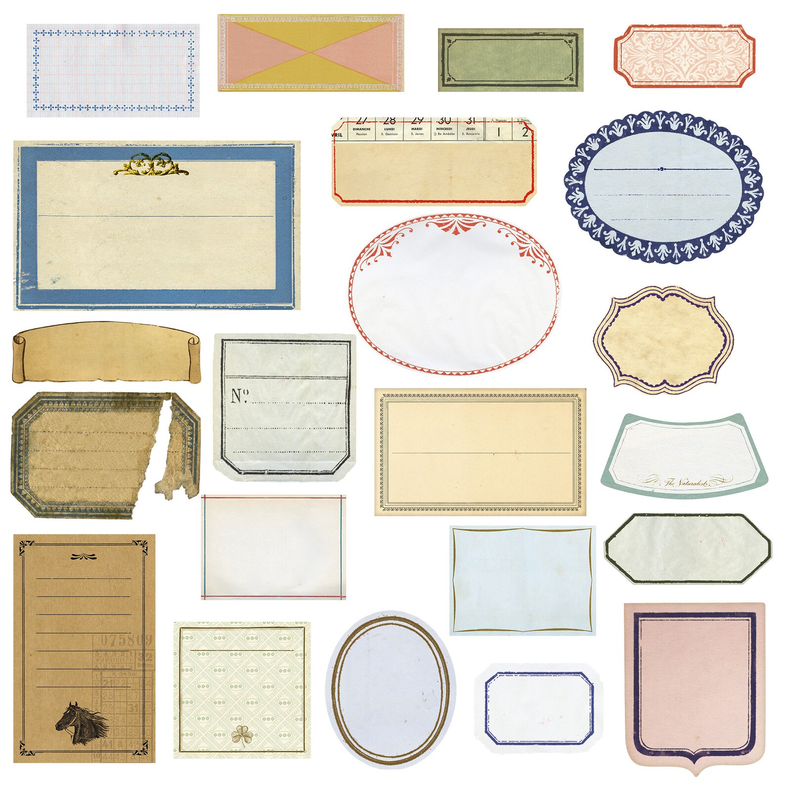 Vintage Labels, Digital Vintage Labels, Digital Labels and Stickers ...