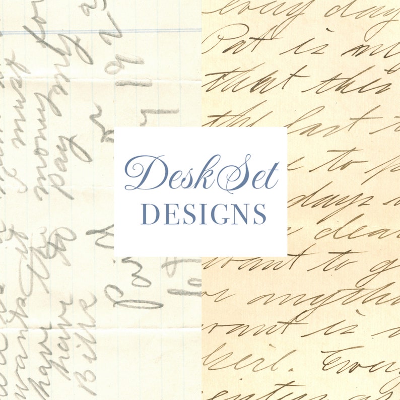 Vintage Script Papers,old Handwriting Antique Script Ephemera,digital ...