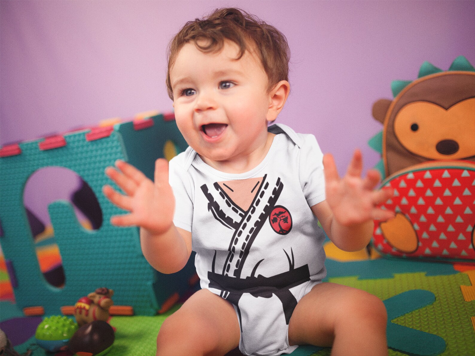 Baby Karate Hero Halloween Costume Bodysuit Baby 80s Movie - Etsy