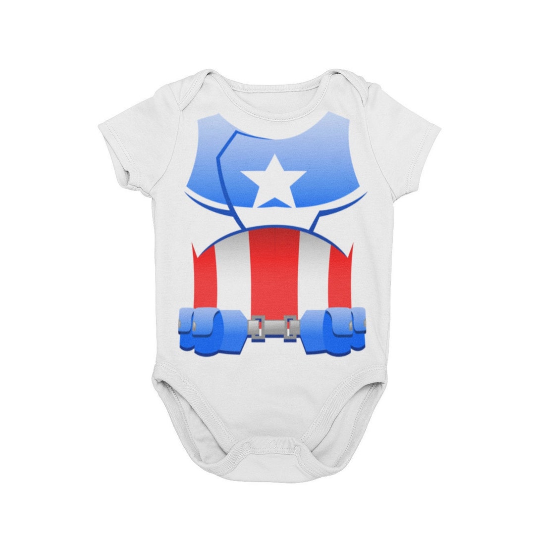 Baby Capt USA Halloween Costume Bodysuit | Baby Captain Sam Superhero ...