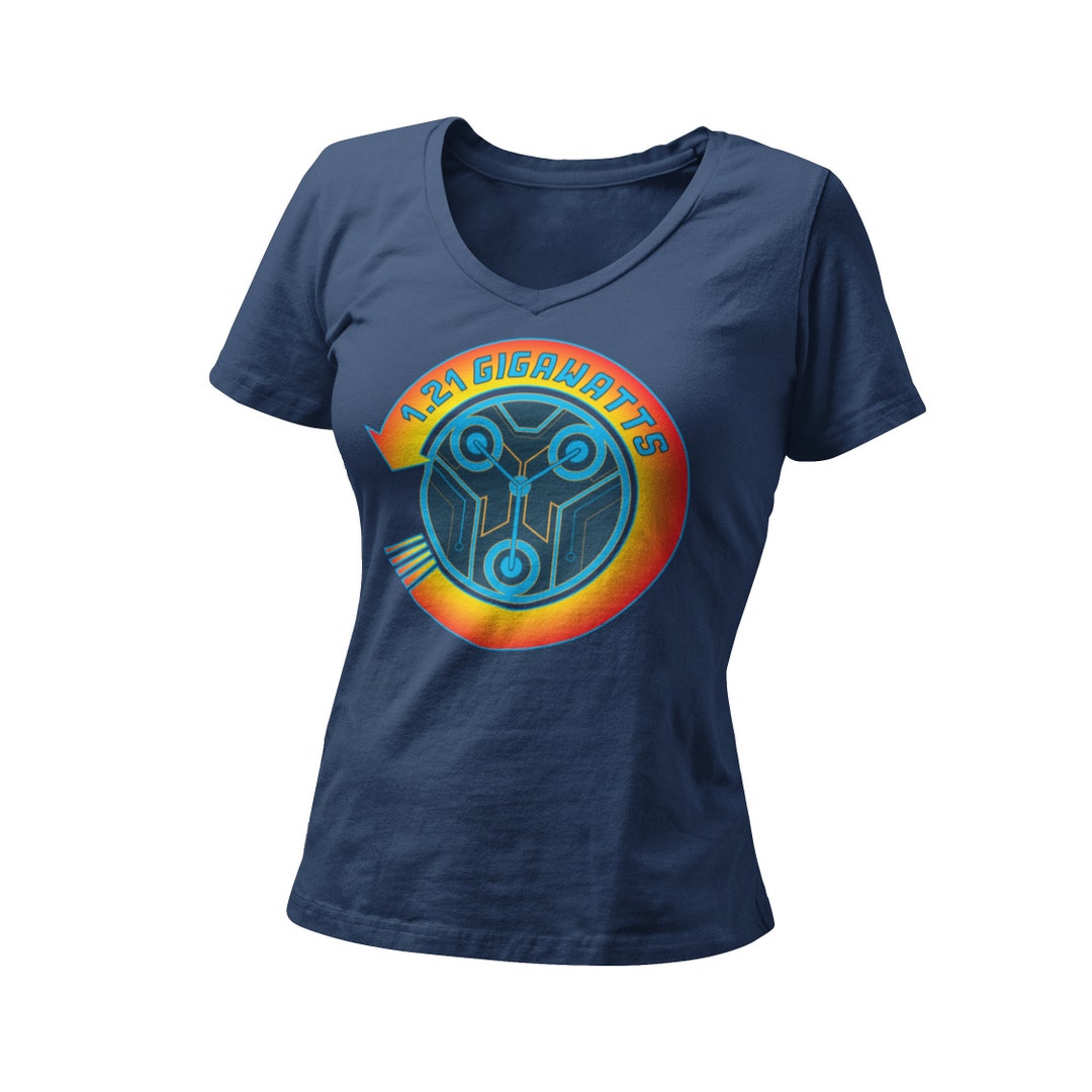 1.21 Gigawatts Women’s Fitted V Neck Shirt | Back Future Graphic T ...