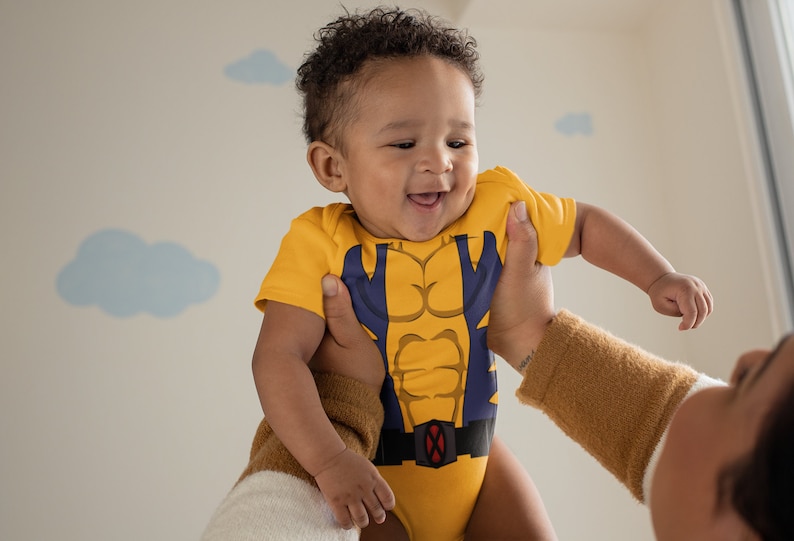 Baby Wolverine Halloween Costume Bodysuit | Baby Mutant Cosplay Comic ...