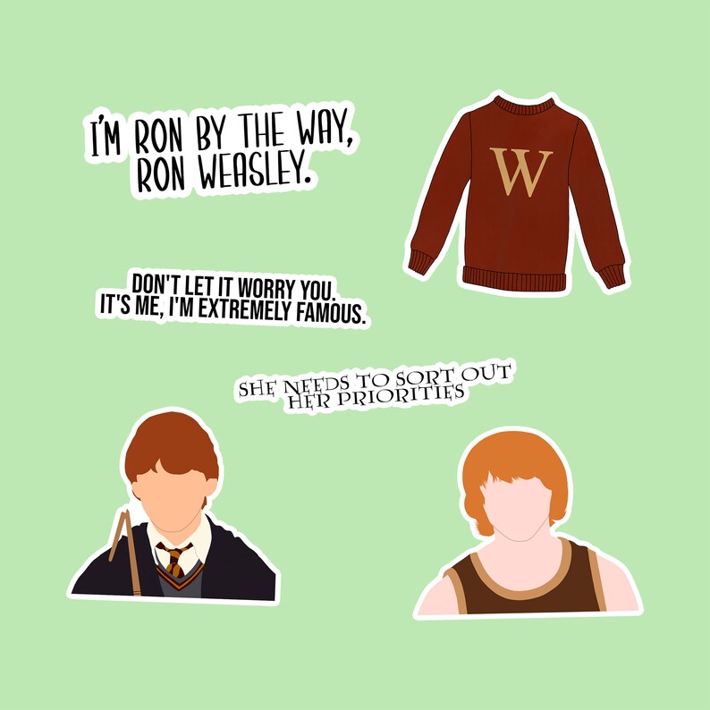 Ronald W. Inspired Sticker Pack 6 Piece Premium Waterproof - Etsy