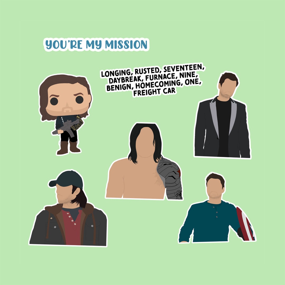 Winter Soldier/bucky Barnes Pt2 Inspired Sticker Pack - 7 Piece ...