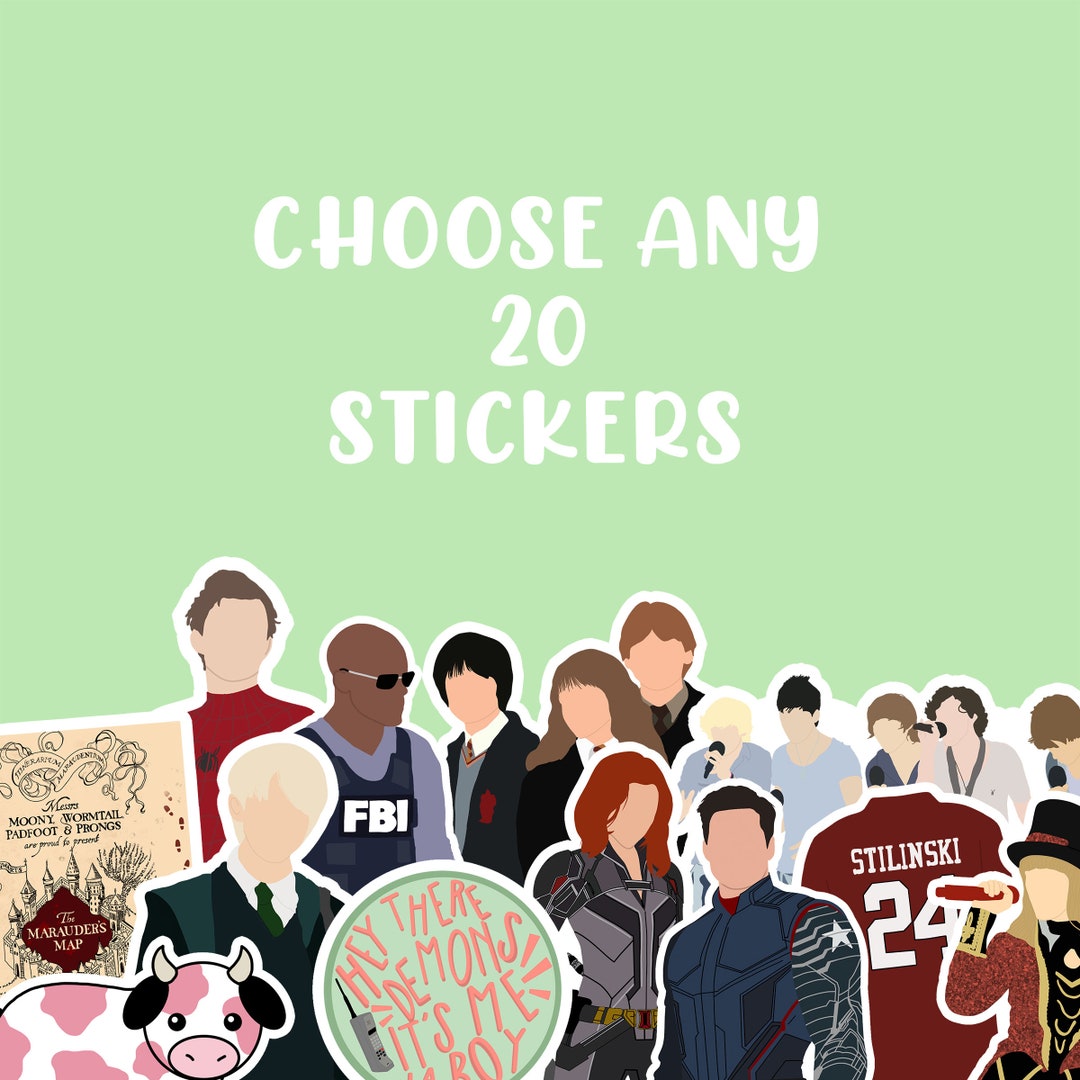Custom Sticker Pack - 20 Piece - Premium Waterproof Paper - Matte - Etsy