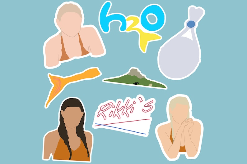 H2O Inspired Sticker Pack 8 Piece Premium Waterproof | Etsy