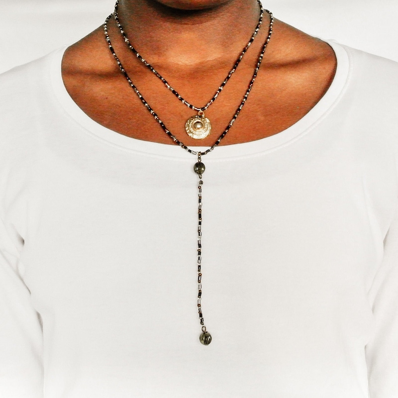Long Beaded Necklace - Etsy