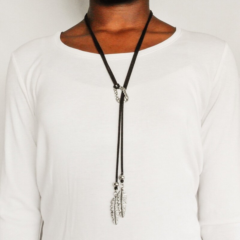 Leather Lariat - Etsy