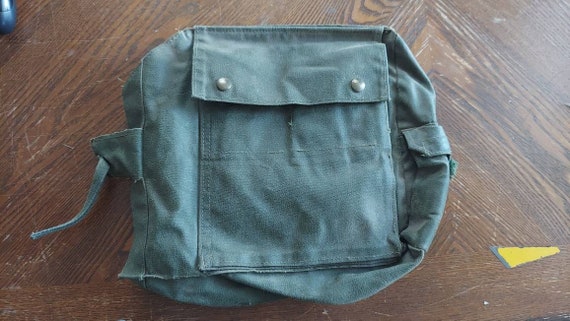 Rubber/Polycanvas Canadian Gas Mask Bag - Gem