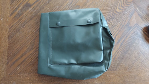 Rubber/Polycanvas Canadian Gas Mask Bag - Gem