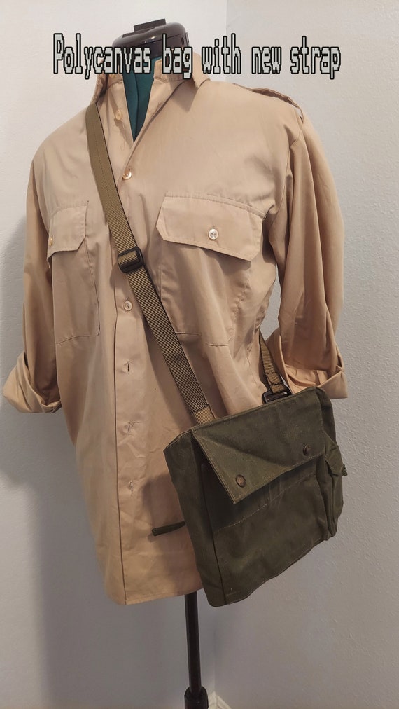 Rubber/Polycanvas Canadian Gas Mask Bag - Gem