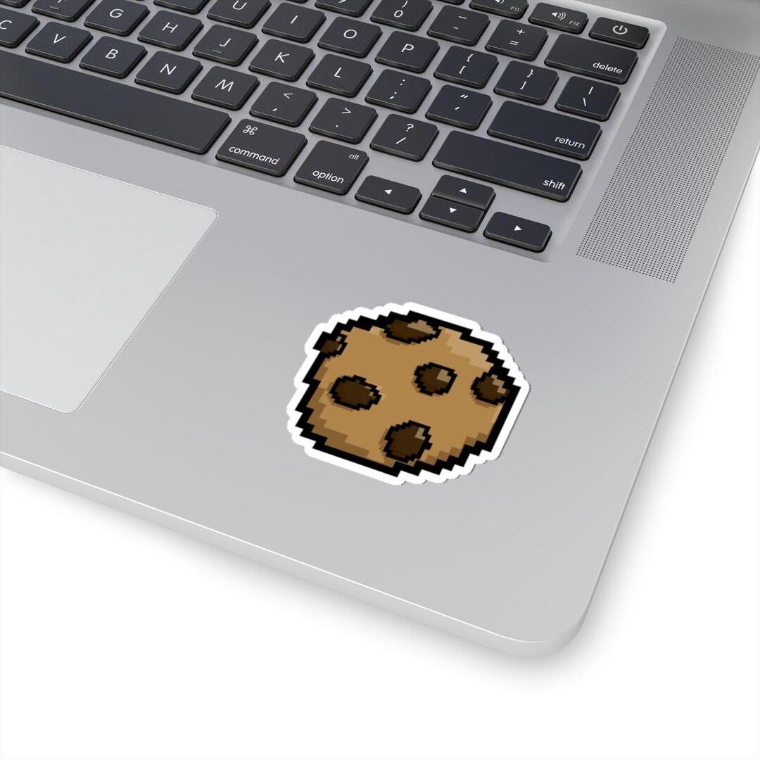 Pixel Chocolate Chip Cookie Sticker | Kiss-cut Sticker - Etsy