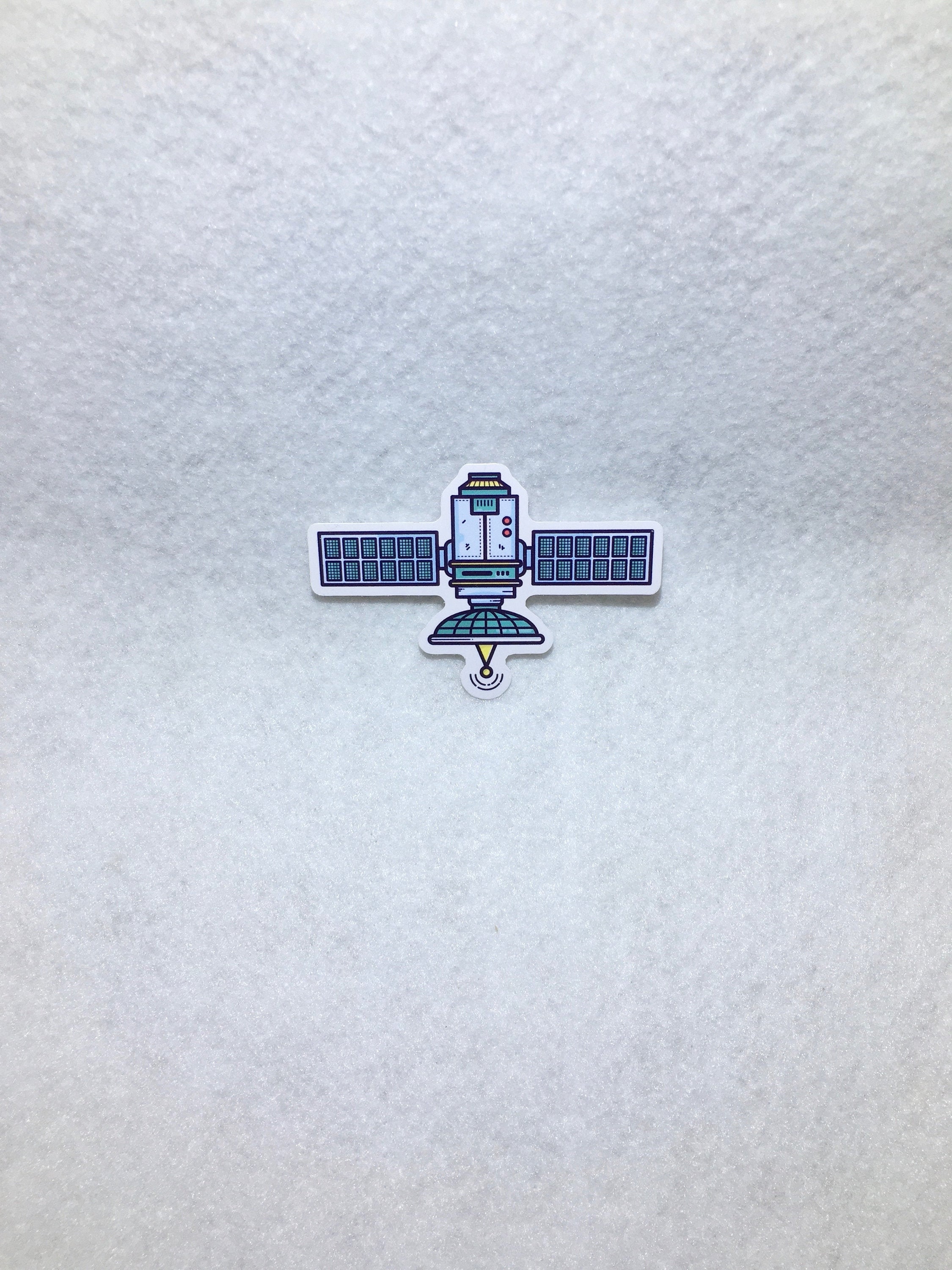 Satellite Sticker Satellite Laptop Sticker Space Sticker | Etsy